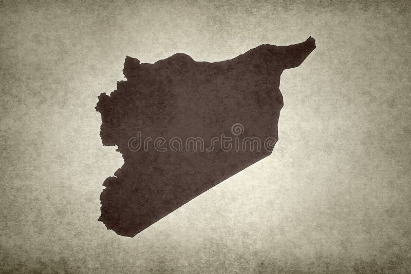 Map of Syria Printed on a Paper Stock Illustration - Illustration of ...