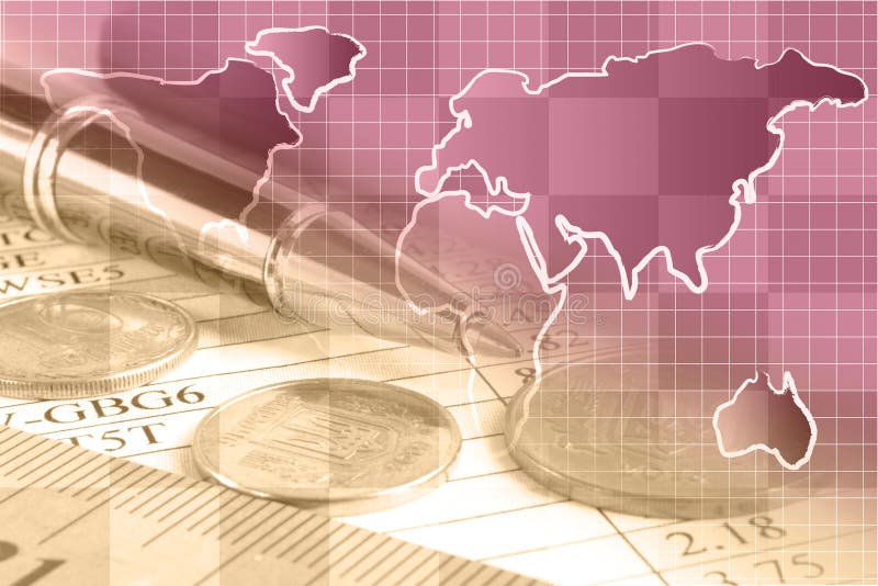 Map, table and coins stock image. Image of abstract - 164890485