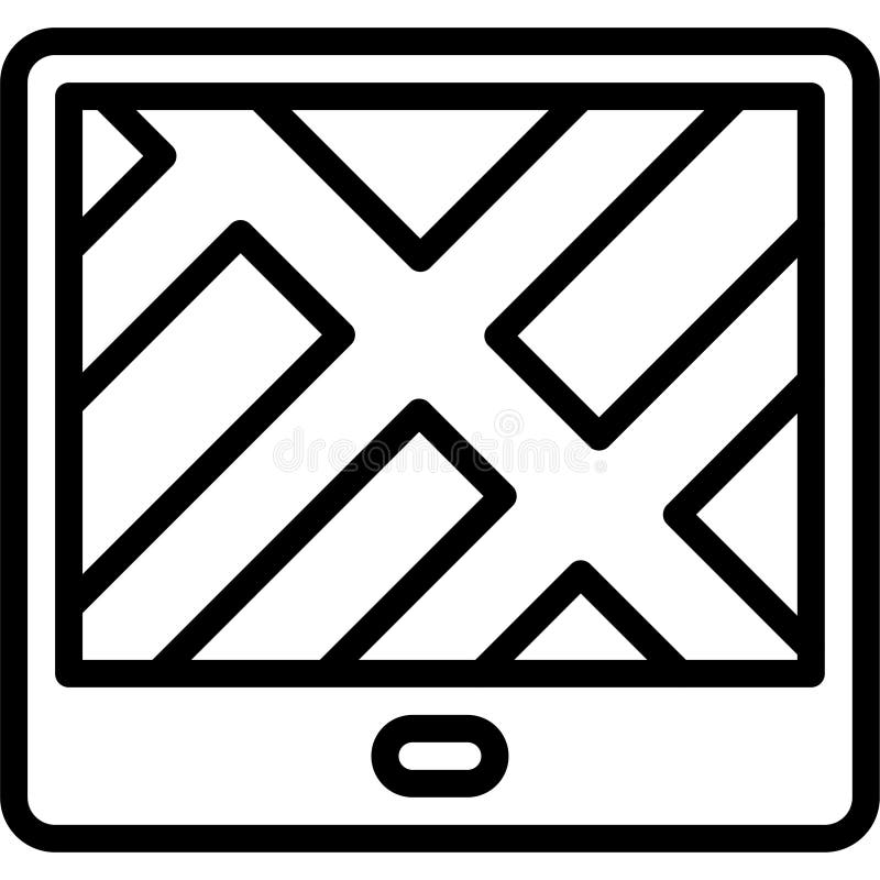 Map on Tablet Icon, Location Map and Navigation Vector Stock Vector ...