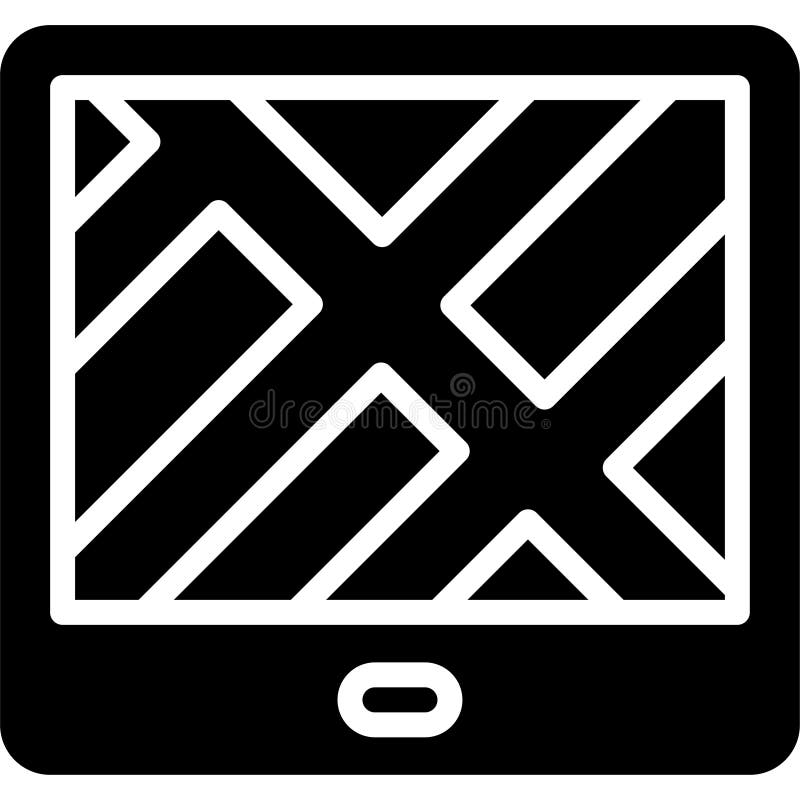 Map on Tablet Icon, Location Map and Navigation Vector Stock Vector ...