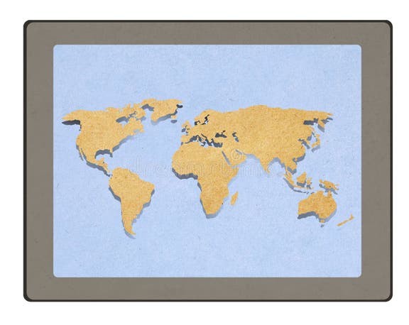 Map on Tablet PC Computer stock image. Image of computer - 23333293