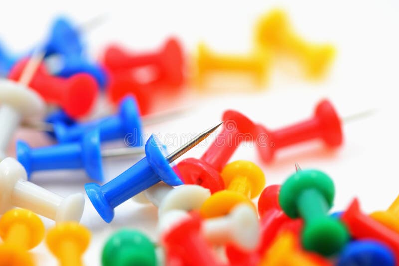 Map tacks stock image. Image of blue, isolated, yellow - 8355363