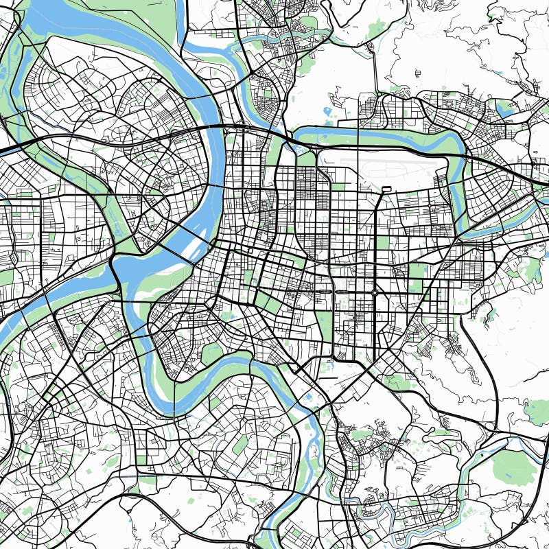 Map of Taipei city. stock illustration. Illustration of text - 313351400