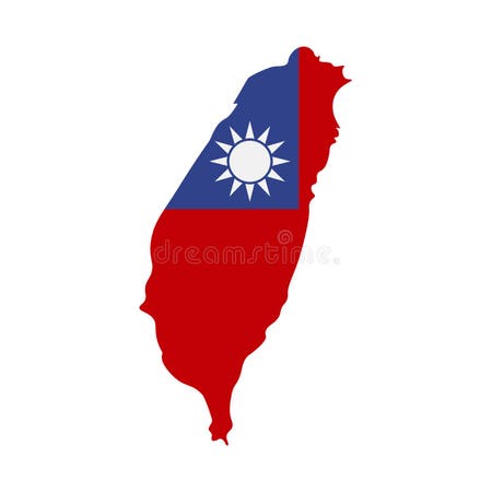 Map of Taiwan - flag stock illustration. Illustration of atlas - 137995619
