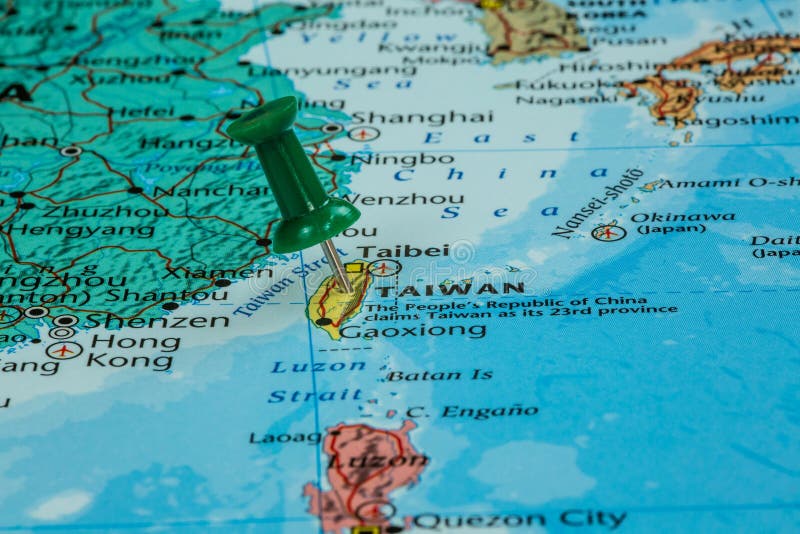 Map of Taiwan stock image. Image of atlas, road, design - 100906783