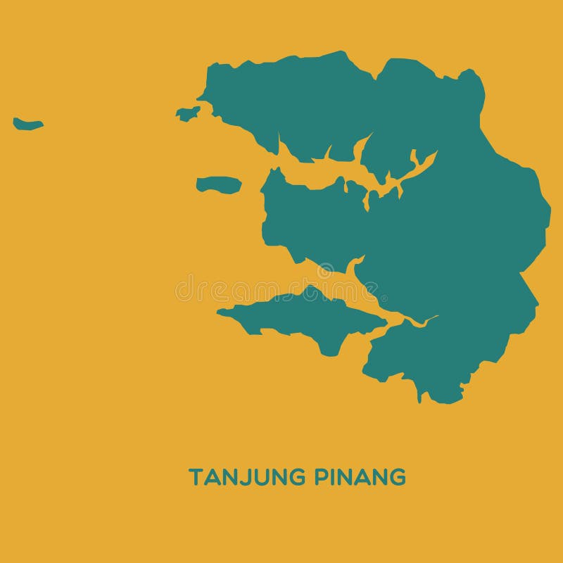 Map of Tanjung Pinang. Vector Illustration Decorative Design Stock ...