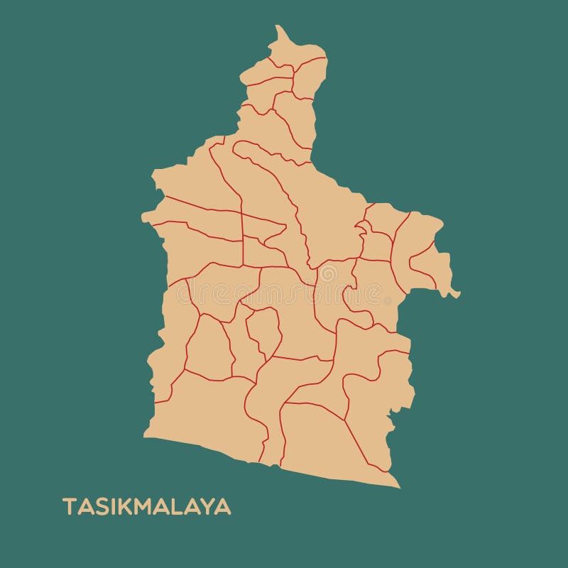 Map of Tasikmalaya. Vector Illustration Decorative Design Stock Vector ...