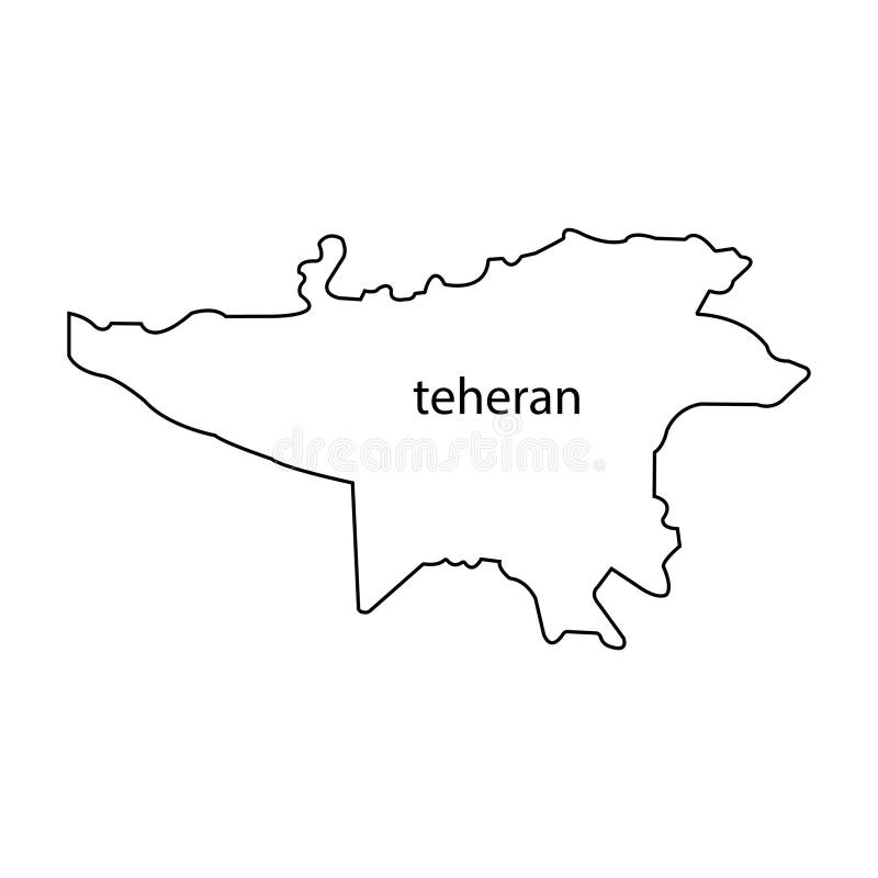 Map of Tehran, Capital of Iran Stock Vector - Illustration of symbol ...
