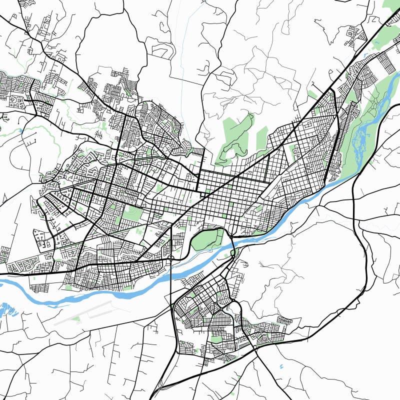 Map of Temuco city. stock illustration. Illustration of cartoon - 322425062