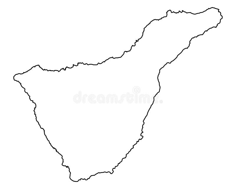 Map of Tenerife stock vector. Illustration of cartography - 94447319