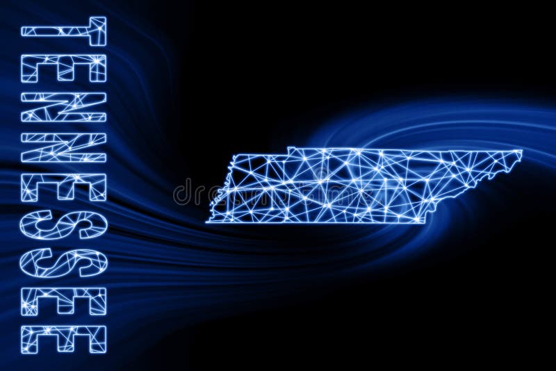 Tennessee line map stock vector. Illustration of contour - 210667328