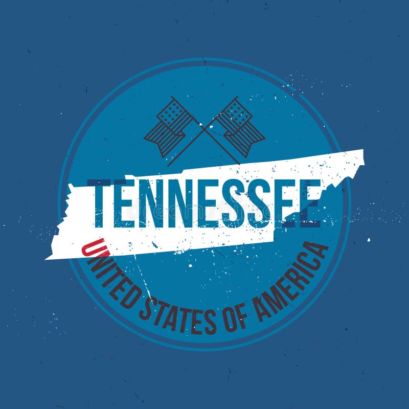 Map of Tennessee State Label. Vector Illustration Decorative Design ...