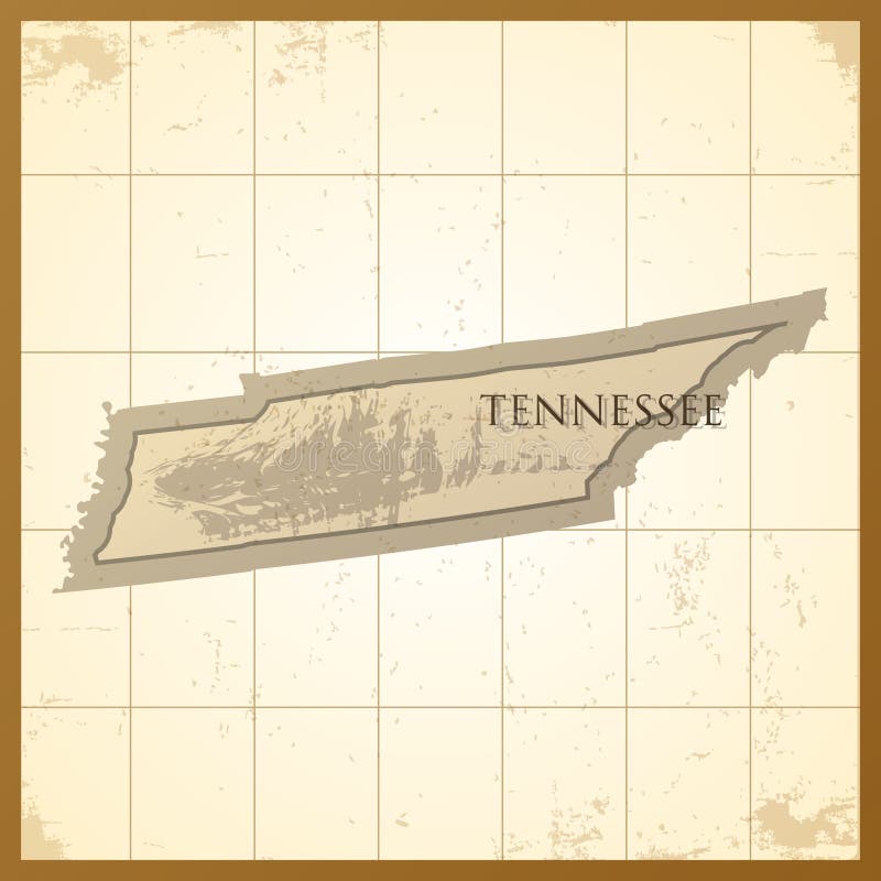 Tennessee State on the Map of Usa. Vector Illustration Decorative ...