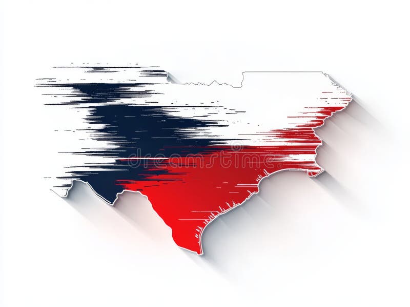 The Map of Texas is Covered with a Waving Fabric Texture of the Texas ...