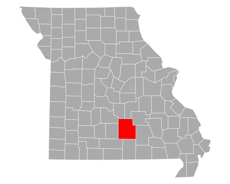 Map of Texas in Missouri stock vector. Illustration of isolated - 186343871