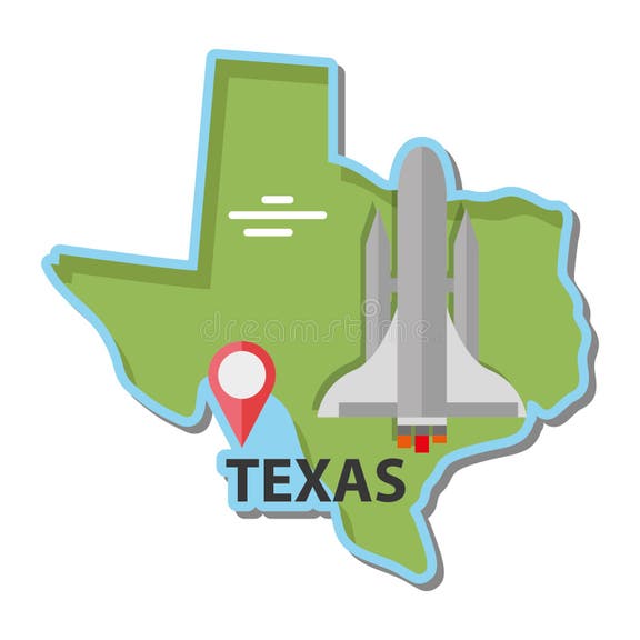 Map of Texas State. Vector Illustration Decorative Design Stock Vector ...