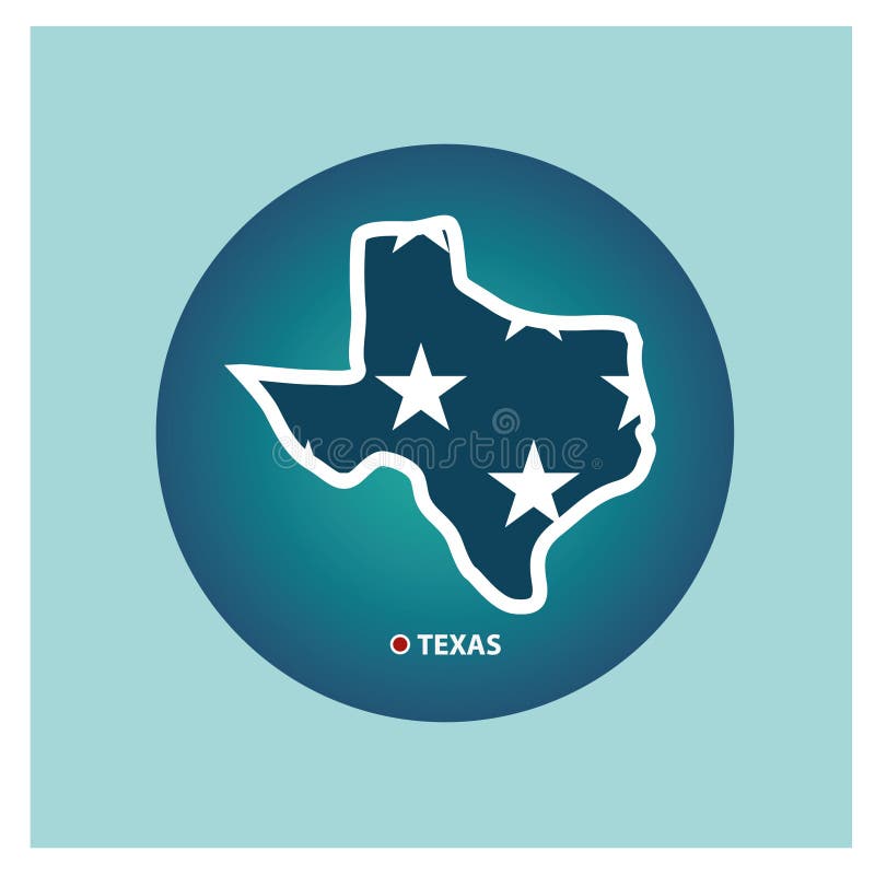 Map of Texas State. Vector Illustration Decorative Design Stock Vector ...