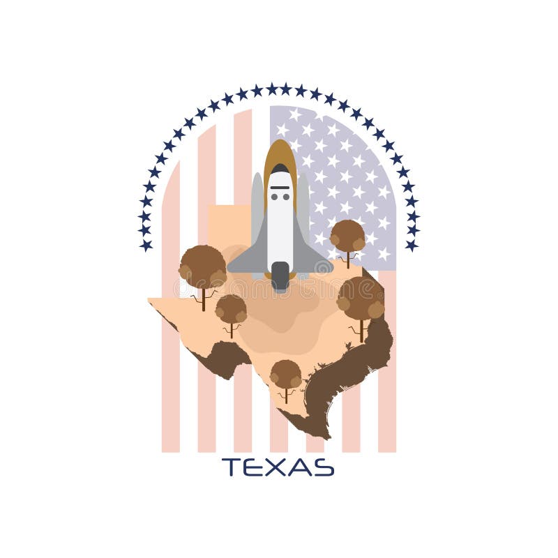 Map of Texas State. Vector Illustration Decorative Design Stock Vector ...