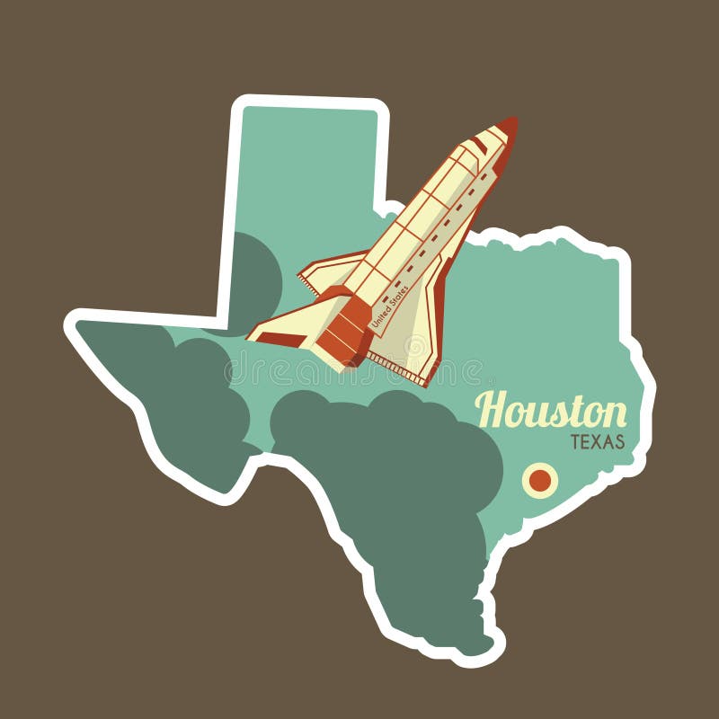 Map of Texas State. Vector Illustration Decorative Design Stock Vector ...