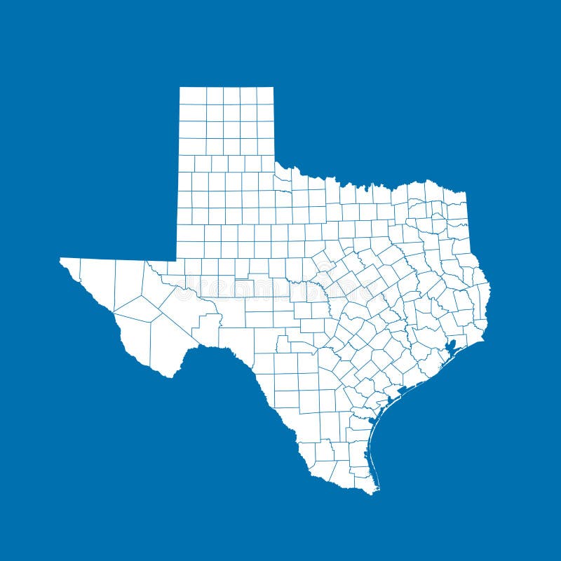 Map of the Texas stock vector. Illustration of north - 205936806