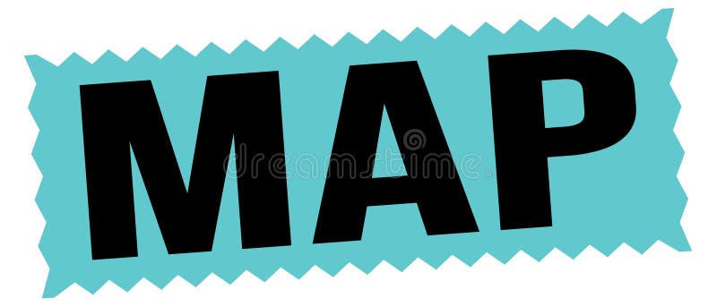 MAP Text Written on Blue-black Stamp Sign Stock Illustration ...