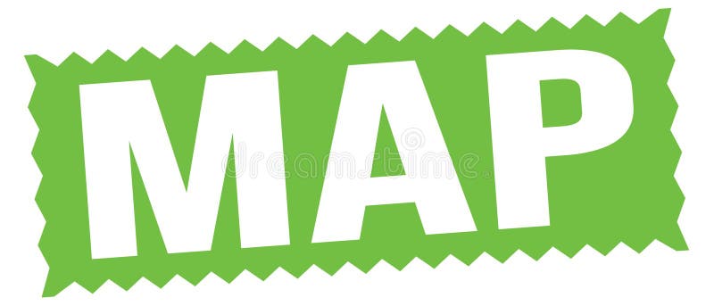 MAP Text Written on Green Stamp Sign Stock Illustration - Illustration ...