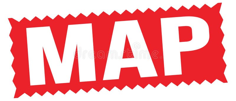 MAP Text Written on Red Stamp Sign Stock Illustration - Illustration of ...