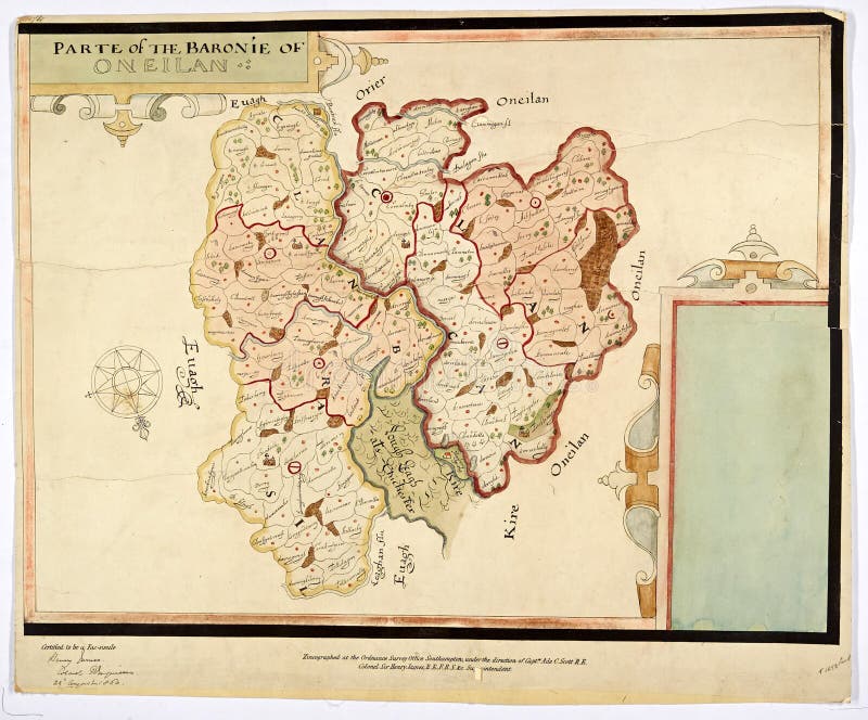 Parte Of The Baronie Of Oneilan Stock Image - Image of line, textile ...