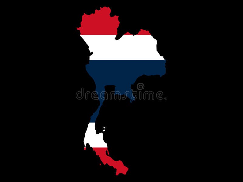 Map of Thailand and Thai Flag Stock Vector - Illustration of geography ...