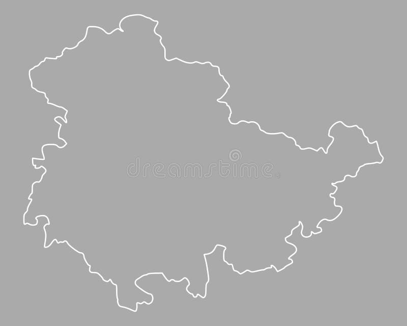 Map of Thuringia stock vector. Illustration of state - 98676788