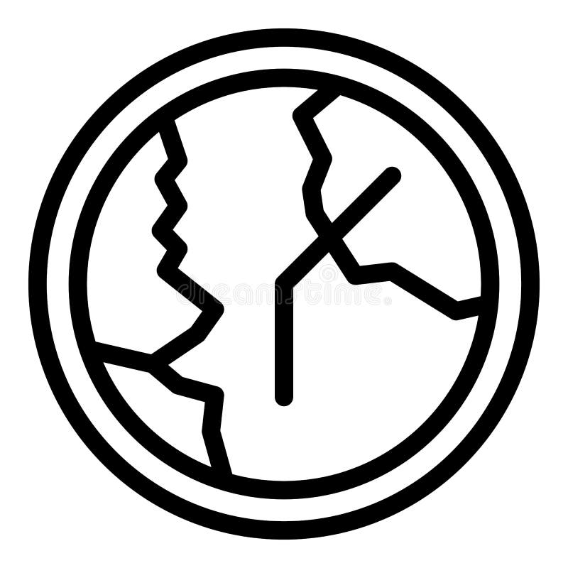 Map Time Icon Outline Vector. World Zone Stock Illustration ...