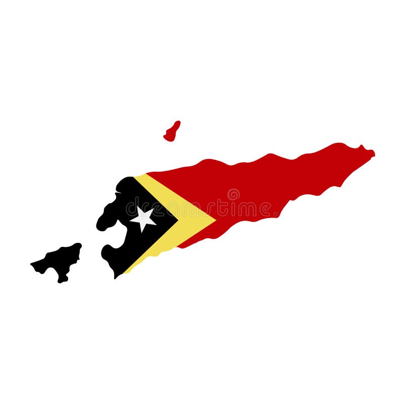 Map of Timor-Leste - flag stock illustration. Illustration of ...