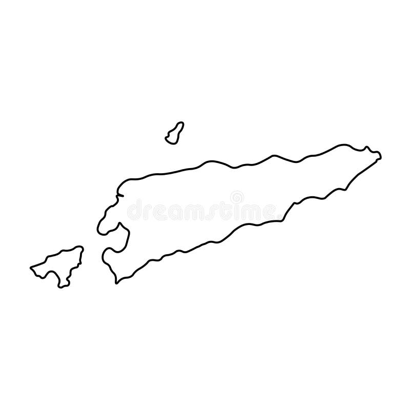 Map of Timor-Leste - Outline Stock Illustration - Illustration of ...