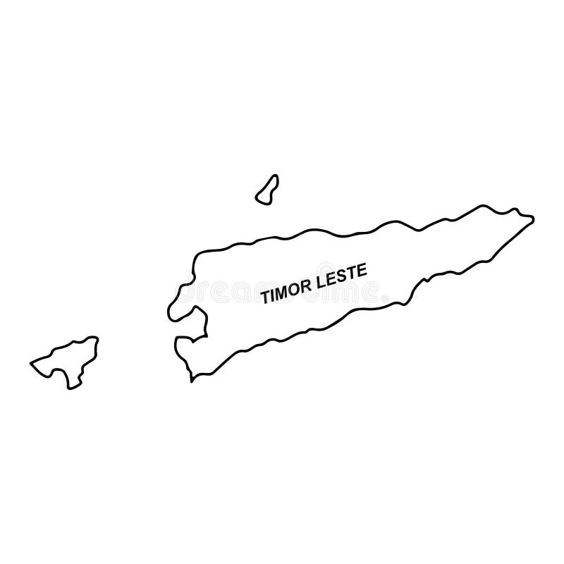 Map of Timor Leste Simple Design Stock Vector - Illustration of element ...