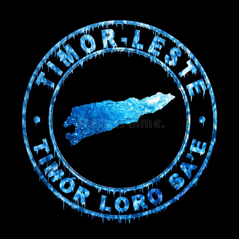 Map of Timor Leste Water Concept Stock Illustration - Illustration of ...