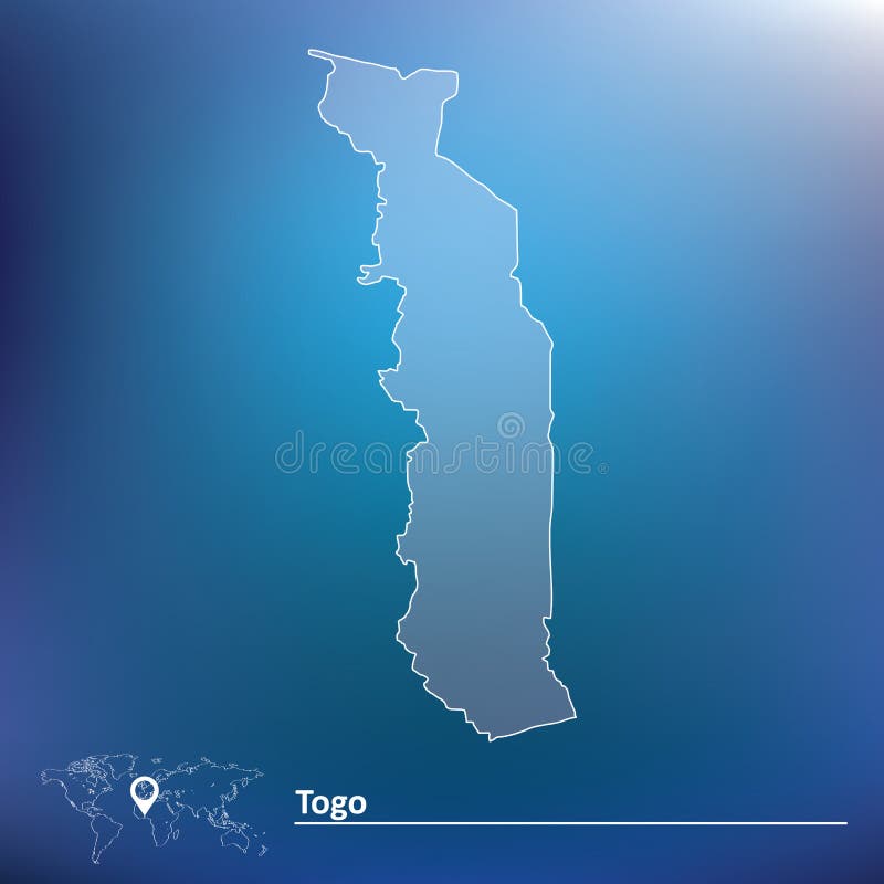 Map of Togo stock vector. Illustration of icon, path - 125153882