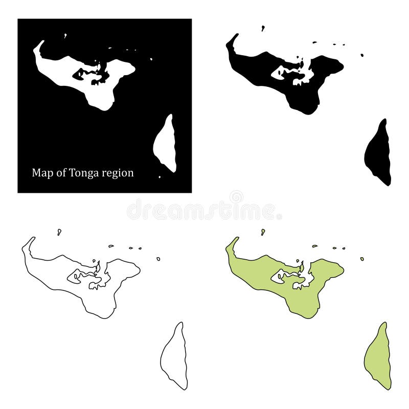 Map of Tonga region stock illustration. Illustration of travel - 358143177