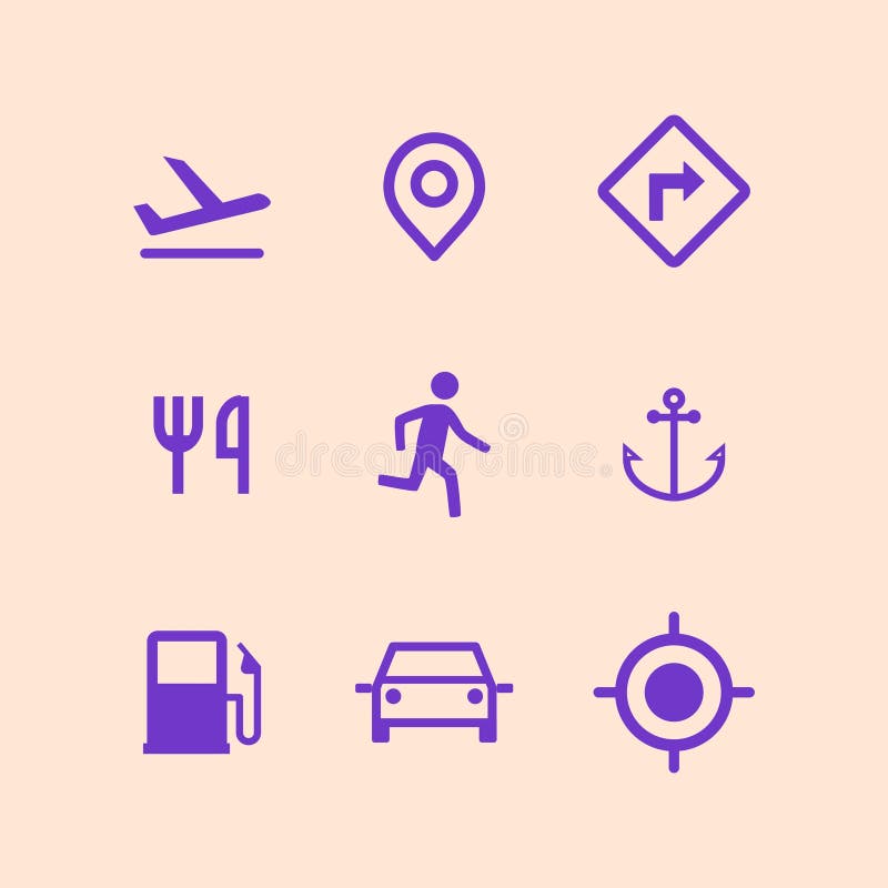 Map Tools Icons, According To the Needs of the Map Application Stock ...