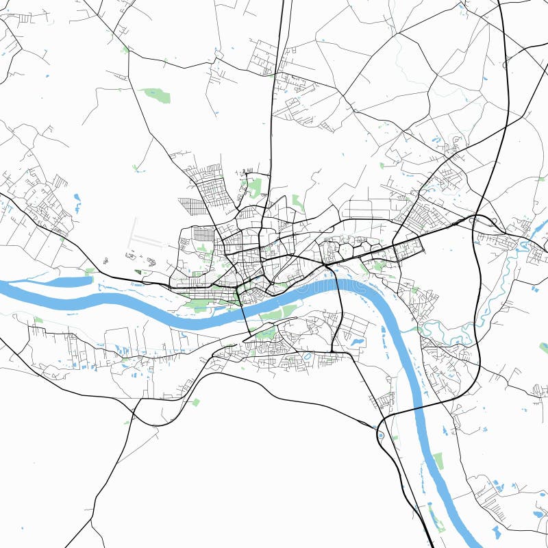 The map of Torun. stock illustration. Illustration of plan - 305099149
