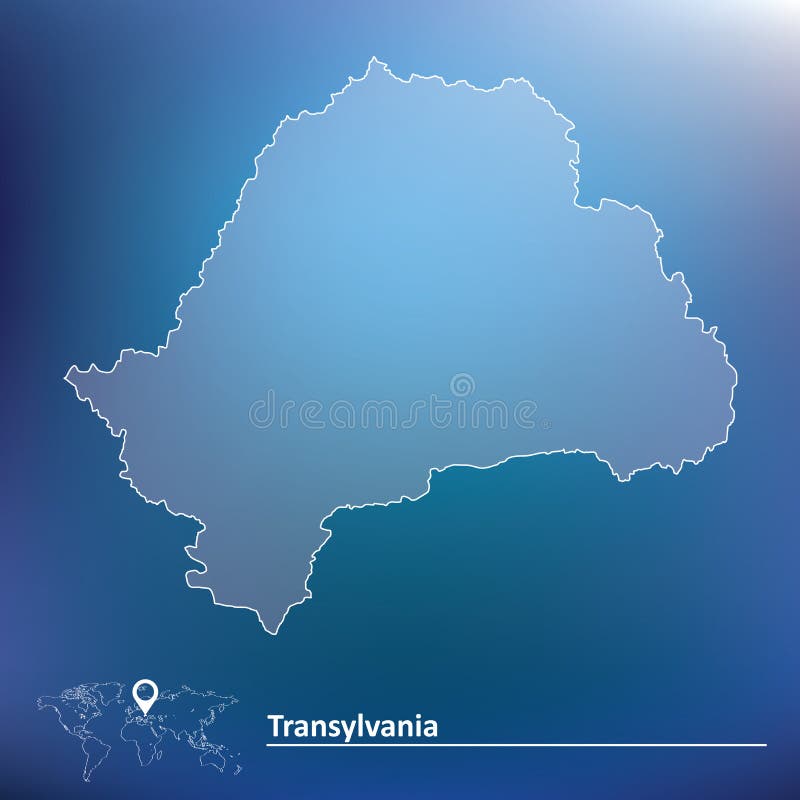 Map of Transylvania stock vector. Illustration of bucharest - 125153915