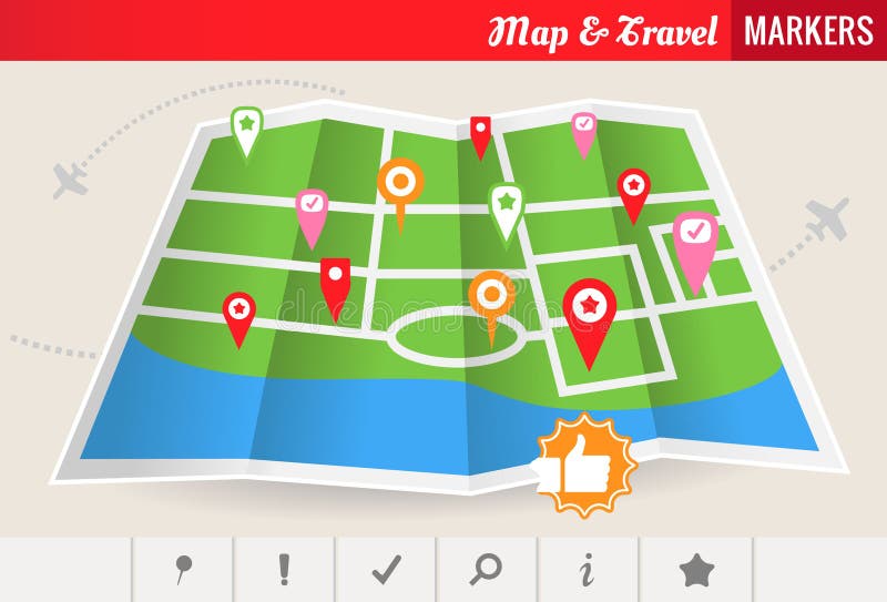 Map & Travel Markers - Vector Set Stock Vector - Illustration of ...