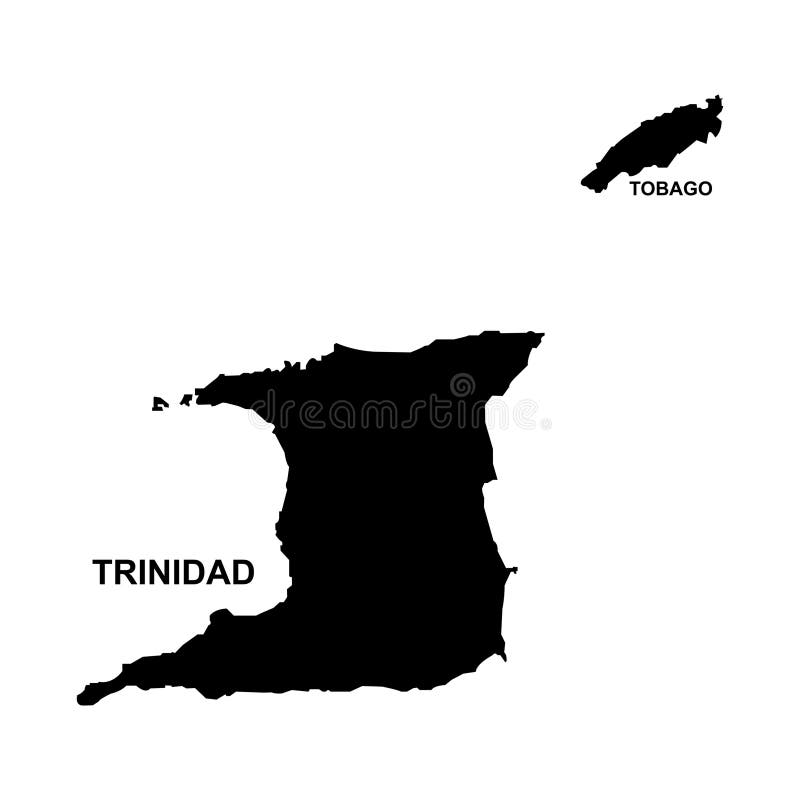 Map of trinidad stock vector. Illustration of america - 305553751