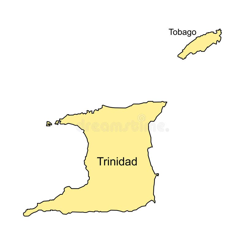 Map of trinidad stock vector. Illustration of america - 305553755