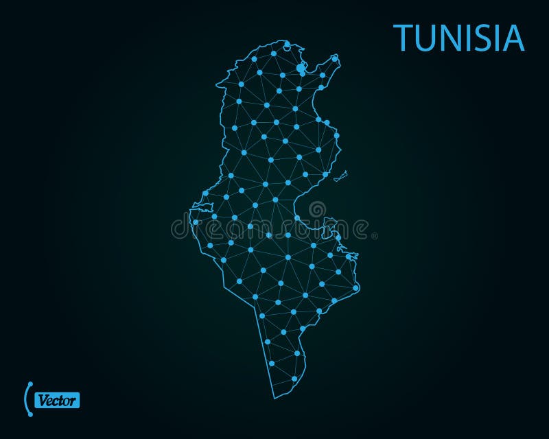 Map of Tunisia. Vector Illustration. World Map Stock Illustration ...