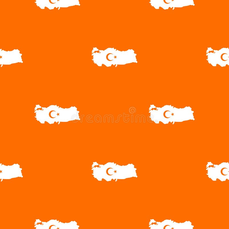 Map of Turkey with National Flag Symbols Pattern Seamless Stock Vector ...