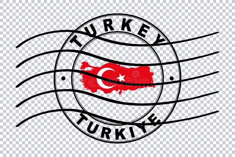Map of Turkey, Postal Passport Stamp, Travel Stamp Stock Illustration ...