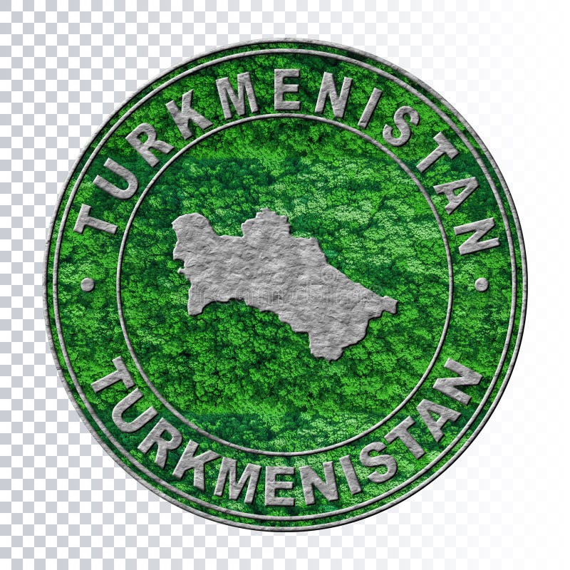 Map of Turkmenistan, Environment Concept, Co2 Emission Concept Stock ...