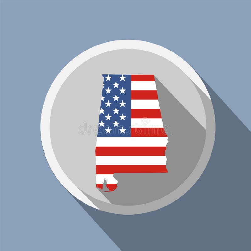 Map of the U.S. State Alabama Stock Vector - Illustration of contour ...