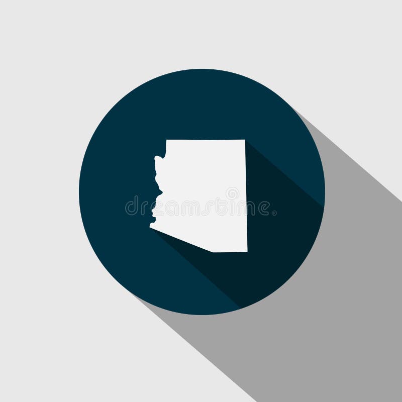 Map of the U.S. State Arizona Stock Vector - Illustration of ...
