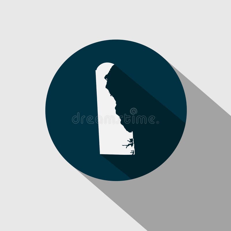 Map of the U.S. State Delaware Stock Vector - Illustration of ...